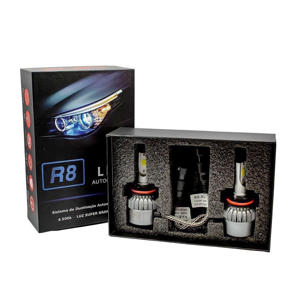 Kit Lâmpada H16 Super Led R8 Branca 6500K 3000 Lúmens COB - JR8 Imports
