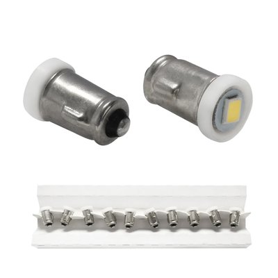 Kit Lâmpada LED BA7 1 Polo 12V 0,9W Branca Autopoli 10 Unidades