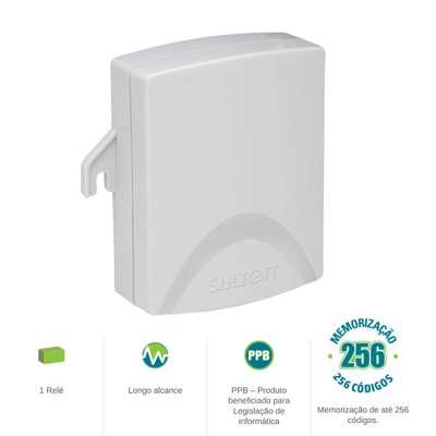 Receptora 1 Relé Pulso e Retenção SRX102-1R Sulton
