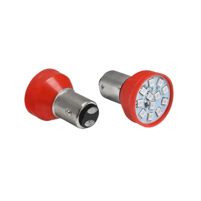 Lâmpada LED 2 Polos 5W/21W 12V Base BAY15D Autopoli (Par)