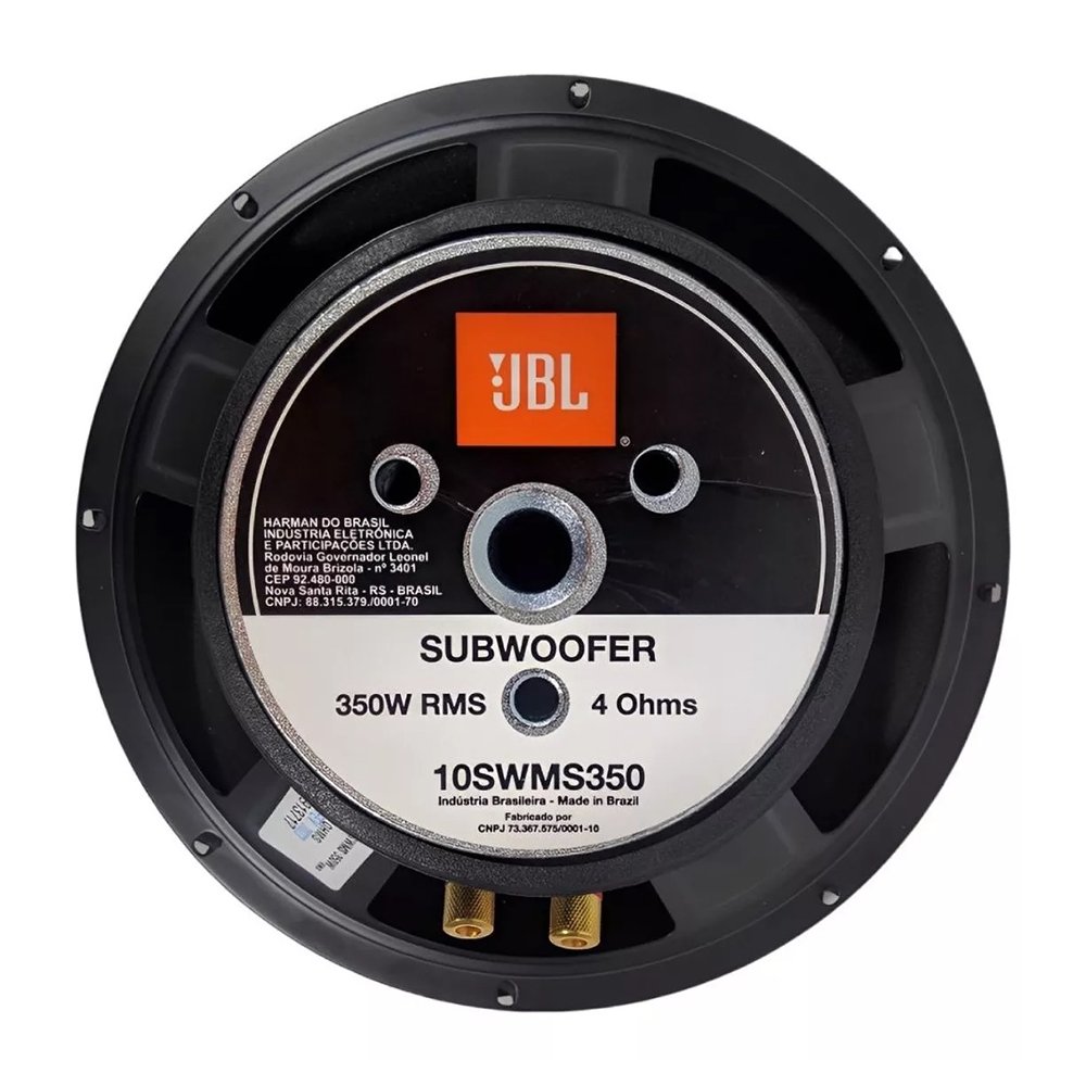 Alto Falante Subwoofer 10" SWMS350 350W Rms 4 Ohms JBL